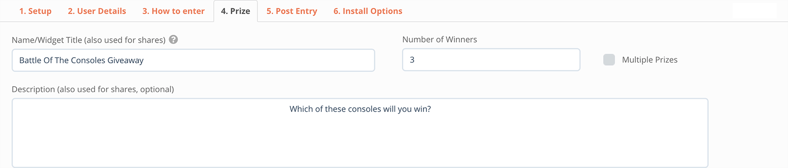 Competition Widget Setup - Gleam