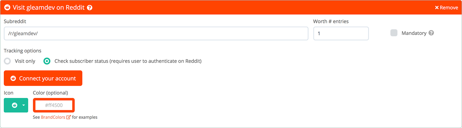 Setup Reddit Competitions - Gleam Documentation