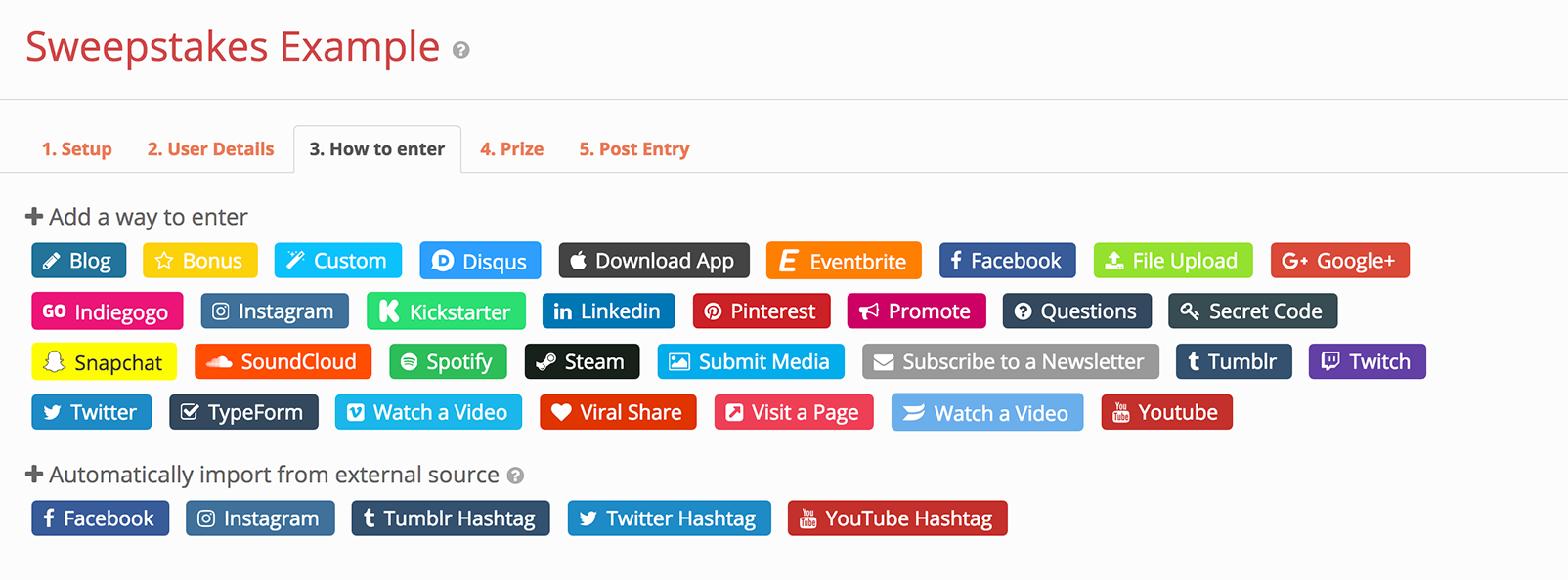 Create an Online Sweepstakes