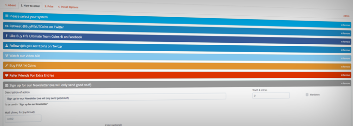 Competition Widget Setup - Gleam