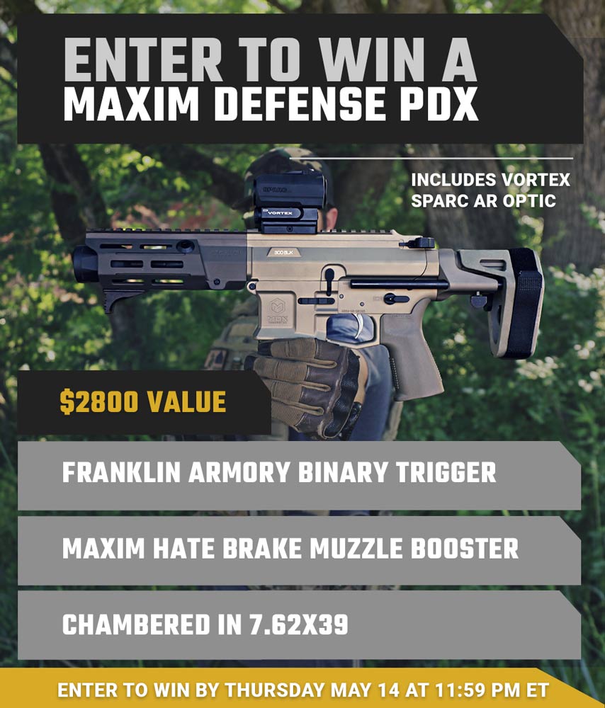 Contest - Win A Maxim Defense PDX Pistol w/ Vortex Sparc AR Optic
