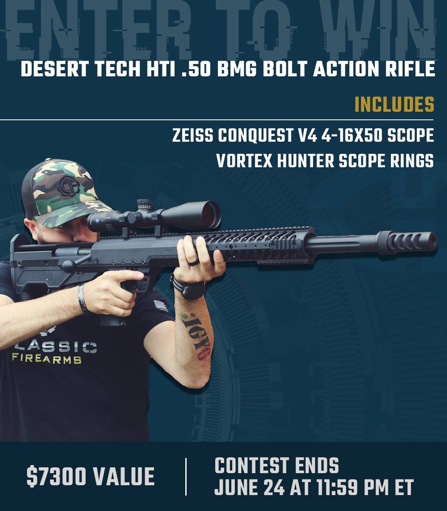 Contest - Win A Desert Tech HTI .50 BMG Bolt Action Rifle w/ Zeiss 4 ...