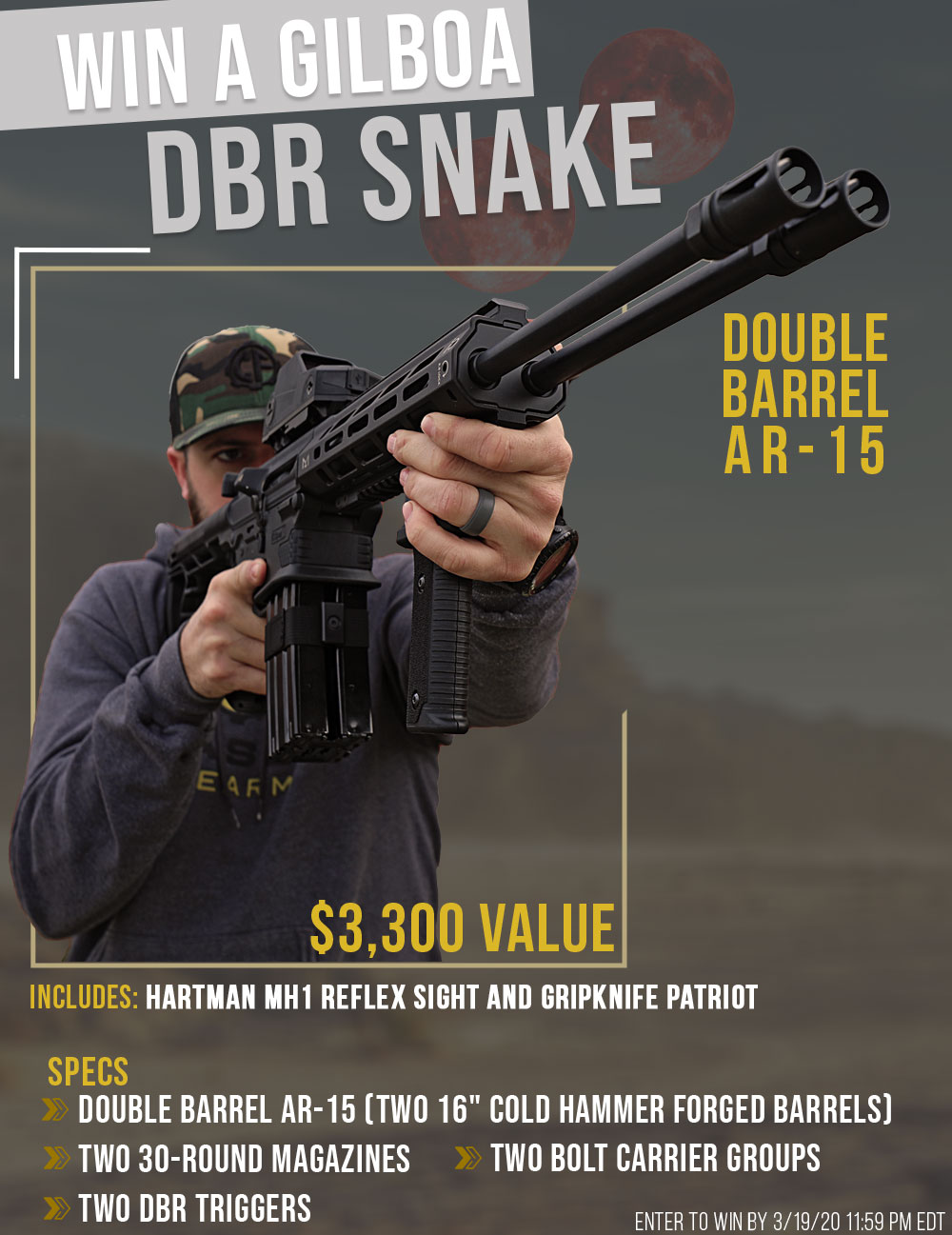Contest - Win A Gilboa DBR Snake Double Barrel Rifle